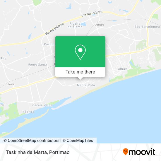 Como chegar a Taskinha da Marta em Vila Nova de Cacela por comboio ou ...