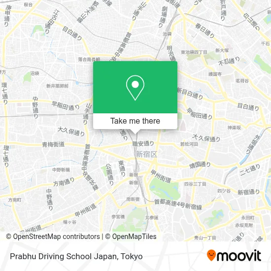 How to Get to Prabhu Driving School Japan in Nakano Ward by Metro, Bus ...