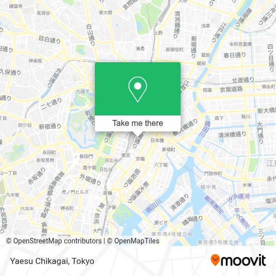 How to Get to Yaesu Chikagai in Chiyoda Ward by Bus, Metro or Train?