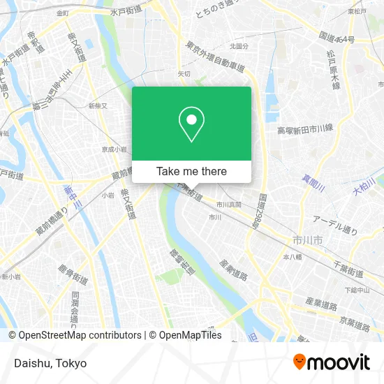 How to Get to Daishu in Edogawa Ward by Metro, Bus or Train?