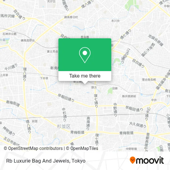 How to Get to Rb Luxurie Bag And Jewels in Nakano Ward by Bus, Metro or ...