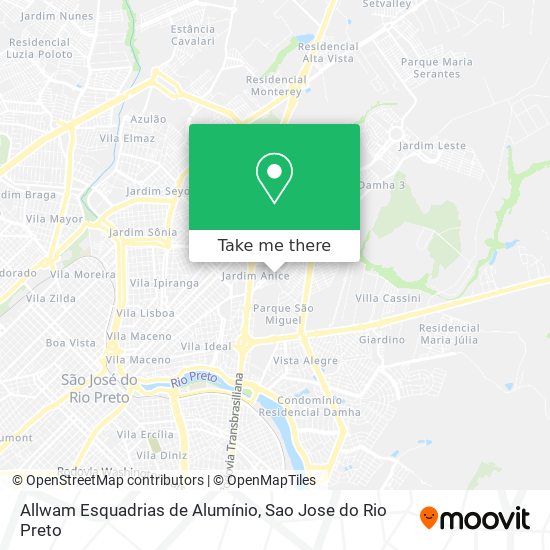 How to get to Allwam Esquadrias de Alumínio in São José Do Rio Preto by ...