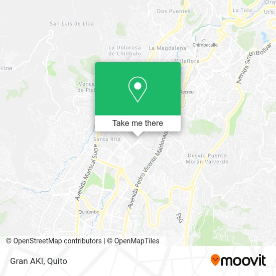 ¿Cómo llegar a Gran AKI en Quito en autobús o metro?