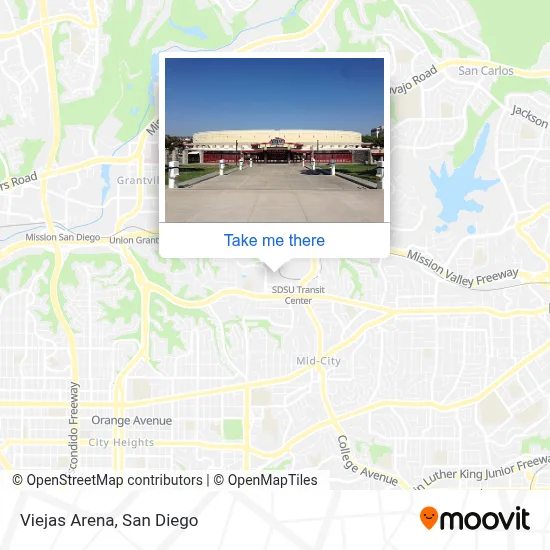 How to Get to Viejas Arena in San Diego by Bus or Cable Car?