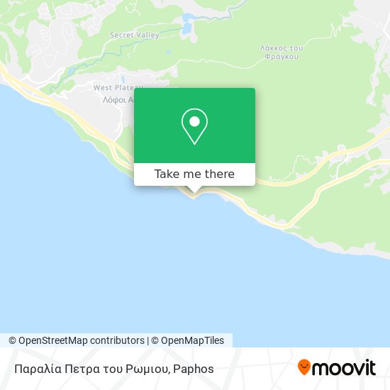 How to get to Παραλία Πετρα του Ρωμιου in Paphos by Bus?