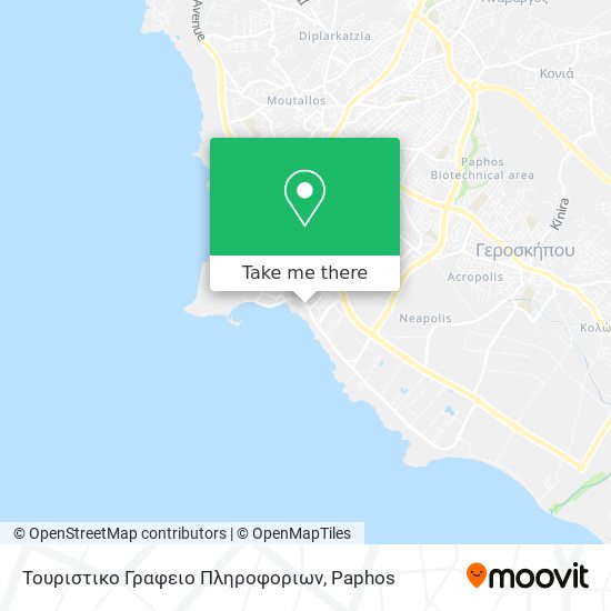 How to get to Τουριστικο Γραφειο Πληροφοριων in Paphos by bus?
