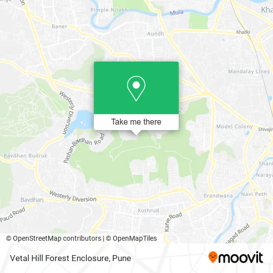 How to Get to Vetal Hill Forest Enclosure in Pune & Velhe by Bus?