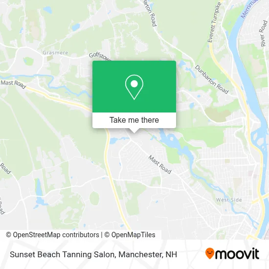 How to Get to Sunset Beach Tanning Salon in Pinardville by Bus?