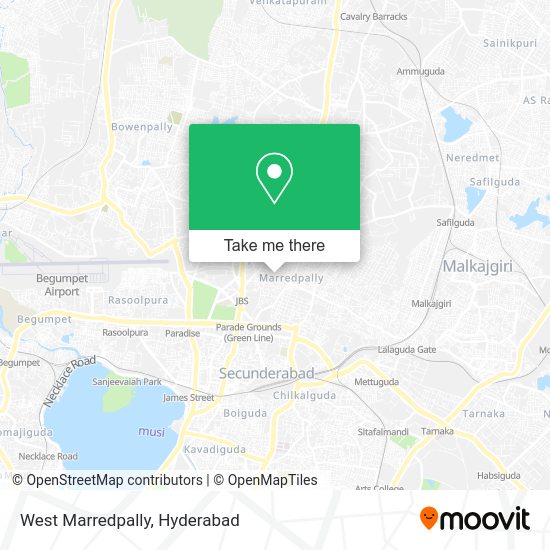 How to Get to West Marredpally in Hyderabad by Bus, Metro or Train?