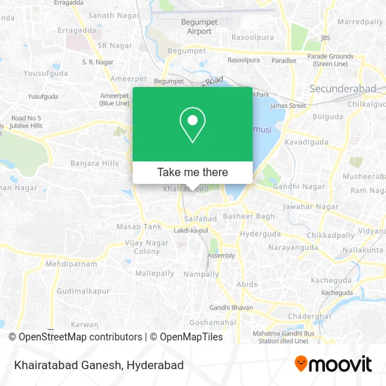 How to Get to Khairatabad Ganesh in Hyderabad by Bus, Metro or Train?