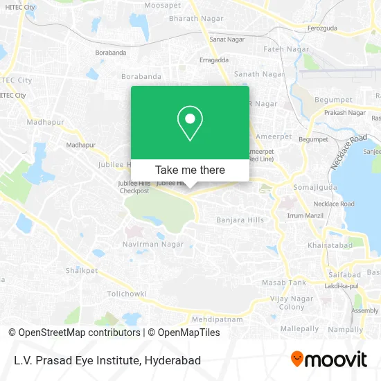 How to Get to L V Prasad Eye Institute in Shaikpet Mandal by Bus or Metro?