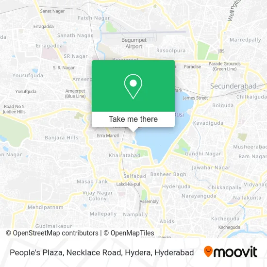 How to Get to People's Plaza, Necklace Road, Hydera in Hyderabad by Bus ...