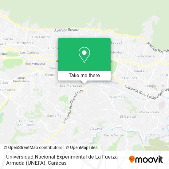 ¿Cómo llegar a Universidad Nacional Experimental de La Fuerza Armada ...