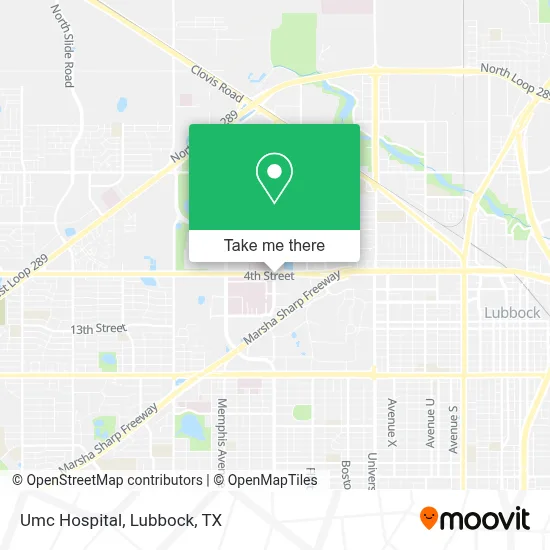 ¿Cómo llegar a Umc Hospital en Lubbock en autobús?