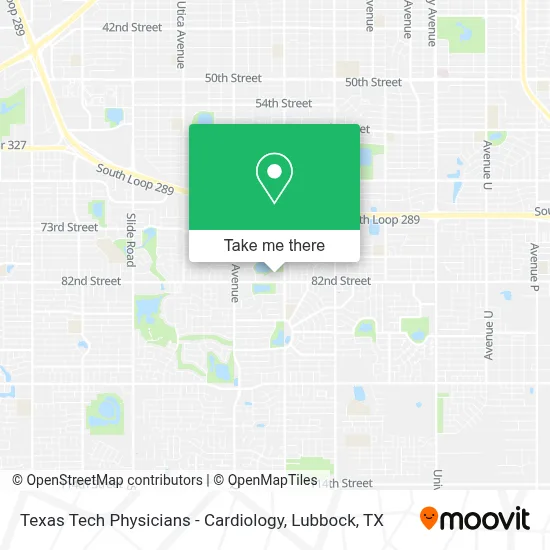 ¿Cómo llegar a Texas Tech Physicians - Cardiology en Lubbock en autobús?