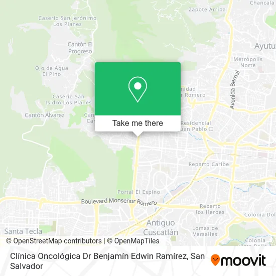 ¿Cómo llegar a Clínica Oncológica Dr Benjamín Edwin Ramírez en Distrito ...