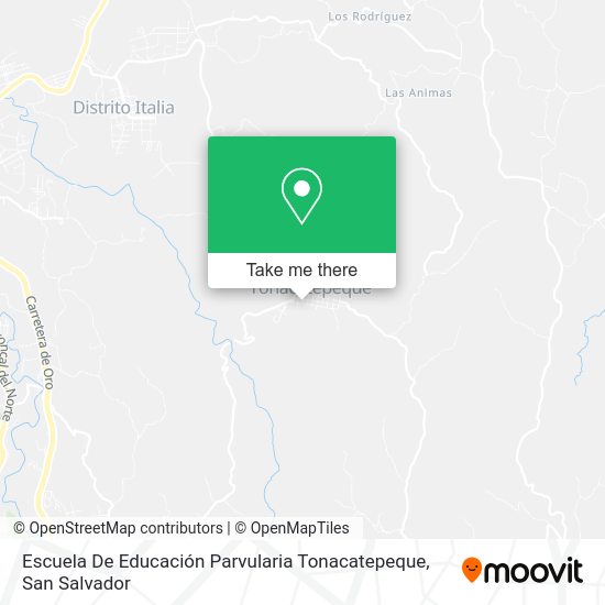 ¿Cómo llegar a Escuela De Educación Parvularia Tonacatepeque en San ...