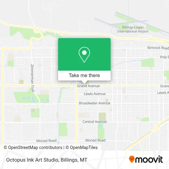 ¿Cómo llegar a Octopus Ink Art Studio en Billings en autobús?