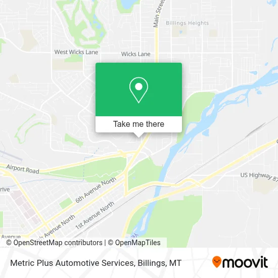 ¿Cómo llegar a Metric Plus Automotive Services en Billings en autobús?