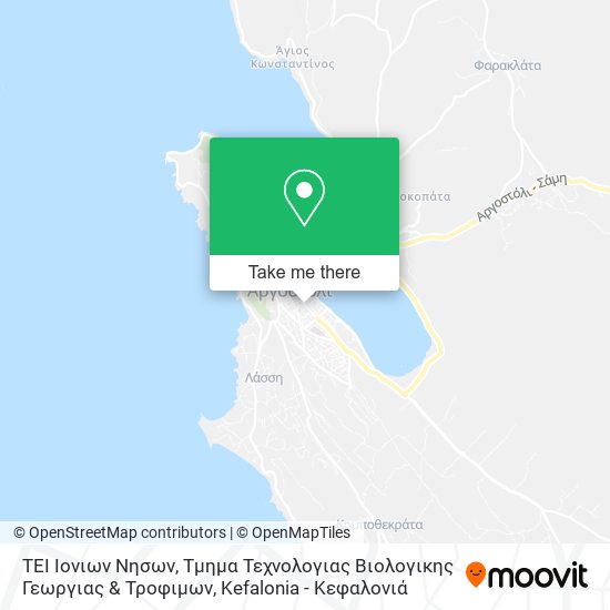 How to get to ΤΕΙ Ιονιων Νησων, Τμημα Τεχνολογιας Βιολογικης Γεωργιας ...