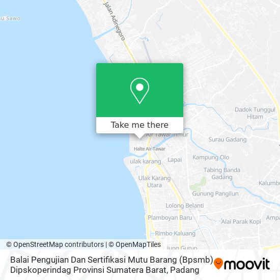 How to get to Balai Pengujian Dan Sertifikasi Mutu Barang (Bpsmb) Dipskoperindag Provinsi ...