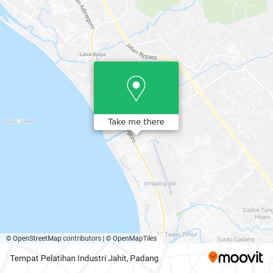 How to get to Tempat Pelatihan Industri Jahit in Padang by Bus or Train?