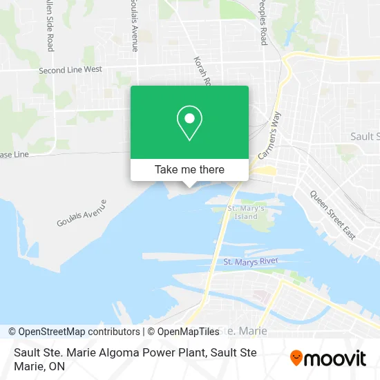 How to Get to Sault Ste. Marie Algoma Power Plant in Algoma District by ...