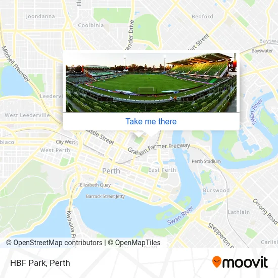 How to Get to HBF Park in Perth by Bus or Train?