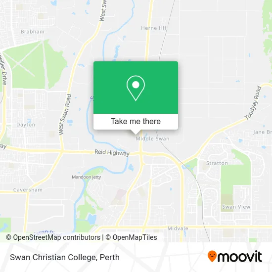 How to Get to Swan Christian College in Middle Swan by Bus or Train?