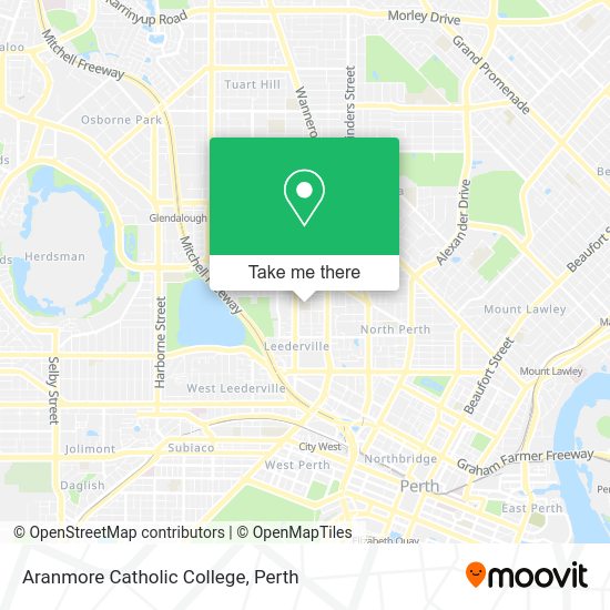 How to Get to Aranmore Catholic College in Leederville by Bus or Train?