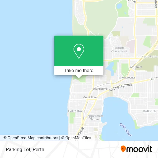 How to Get to Parking Lot in Swanbourne by Bus or Train?