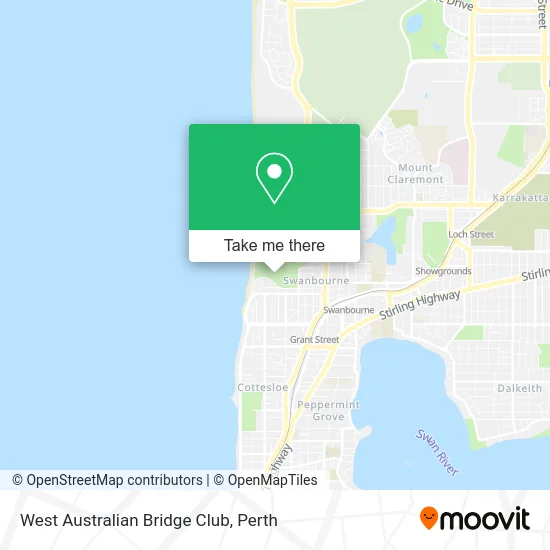 How to Get to West Australian Bridge Club in Swanbourne by Bus or Train?