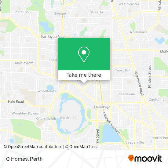 How to get to Q Homes in Osborne Park by Bus or Train?
