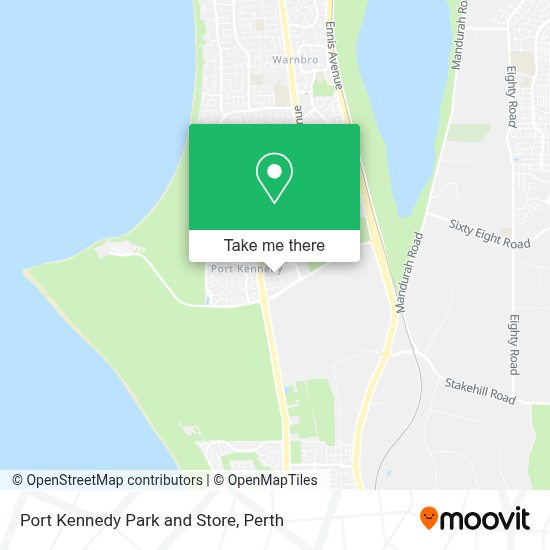 How to get to Port Kennedy Park and Store by bus or train?