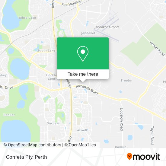 How to get to Confeta Pty in Jandakot by bus or train?