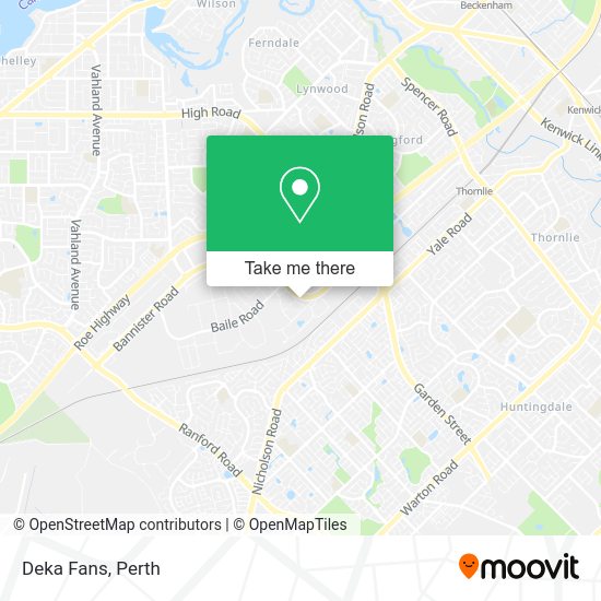 How to get to Deka Fans in Canning Vale by bus or train?