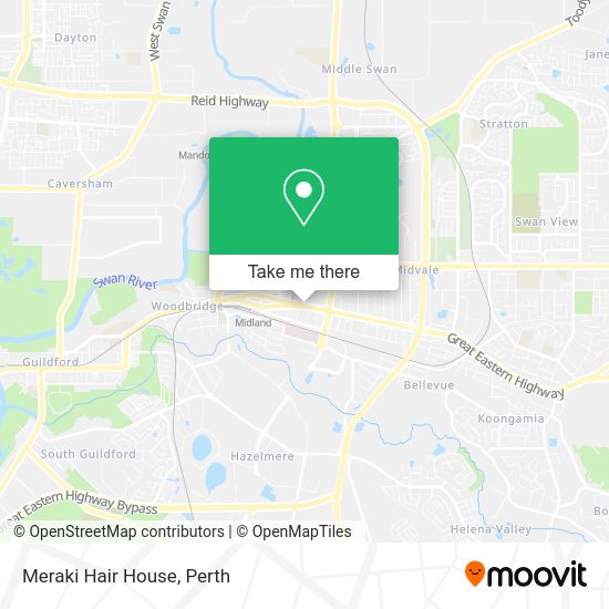 How to get to Meraki Hair House in Midland by bus or train?