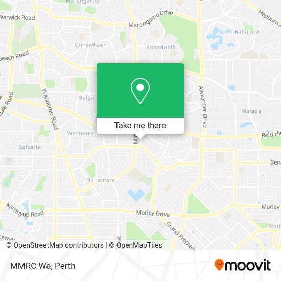 How to get to MMRC Wa in Mirrabooka by bus?