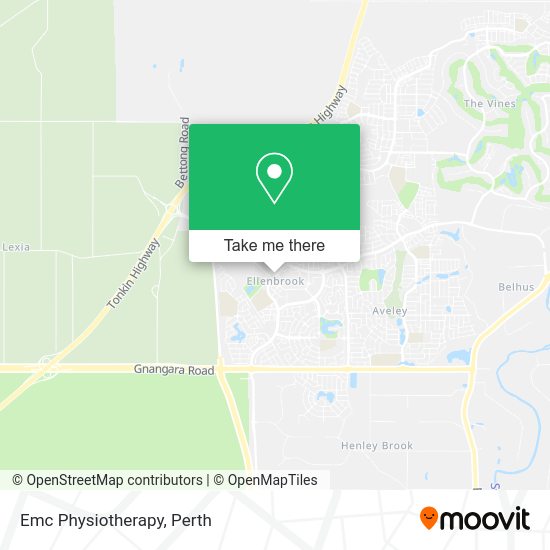 How to get to Emc Physiotherapy in Ellenbrook by bus or train?