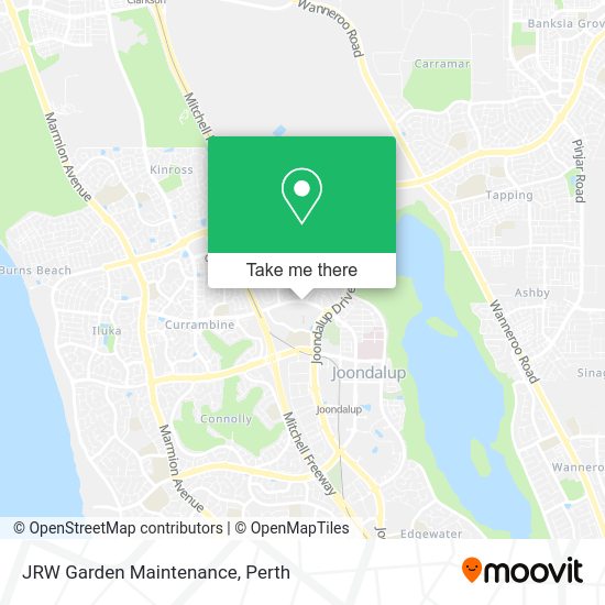 How to get to JRW Garden Maintenance in Joondalup by bus or train?