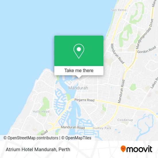How to Get to Atrium Hotel Mandurah by Bus or Train?