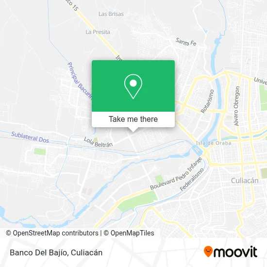 ¿Cómo llegar a Banco Del Bajío en Culiacán en autobús?
