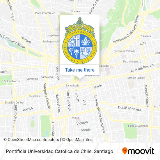 ¿Cómo llegar a Pontificia Universidad Católica de Chile en Santiago en ...