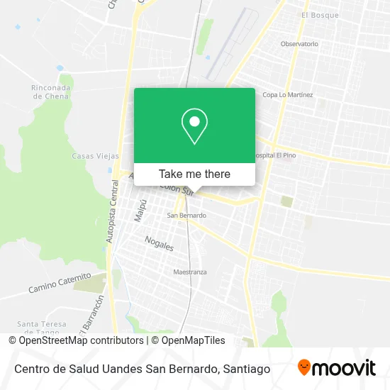 ¿Cómo llegar a Centro de Salud Uandes San Bernardo en Micro, metro o ...
