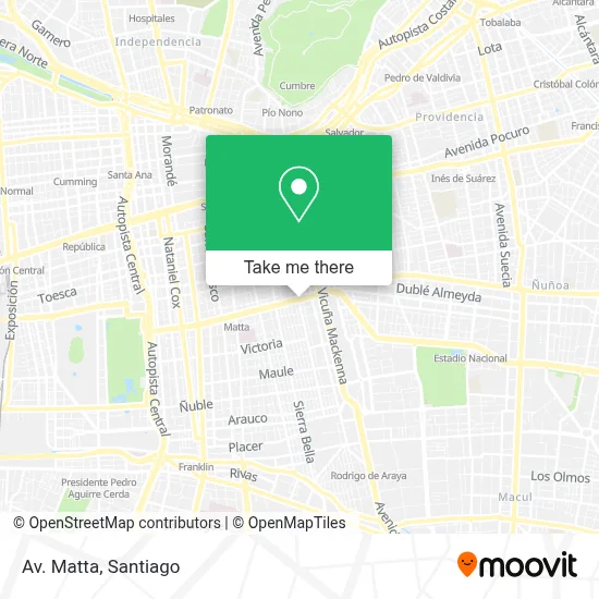 ¿Cómo llegar a Av. Matta en Santiago en Micro o metro?