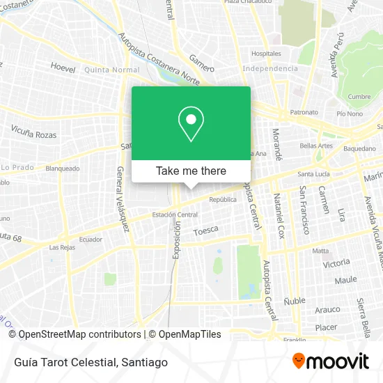 ¿Cómo llegar a Guía Tarot Celestial en Santiago en metro o Micro?