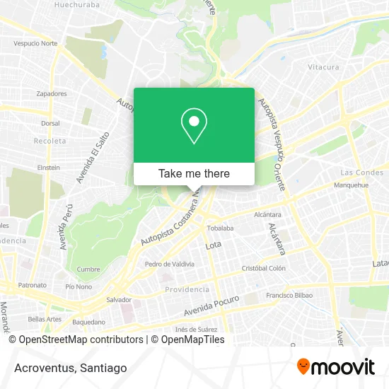 ¿Cómo llegar a Acroventus en Providencia en Micro o metro?