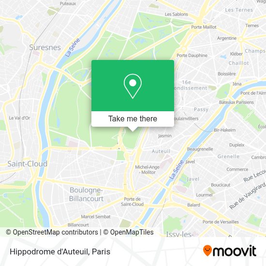 How to Get to Hippodrome d'Auteuil in Paris by Metro or Bus?