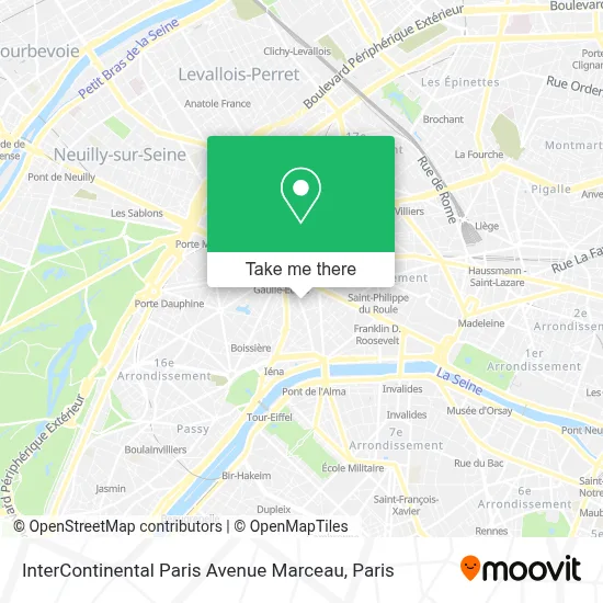 How to Get to InterContinental Paris Avenue Marceau by Metro, Bus, RER ...