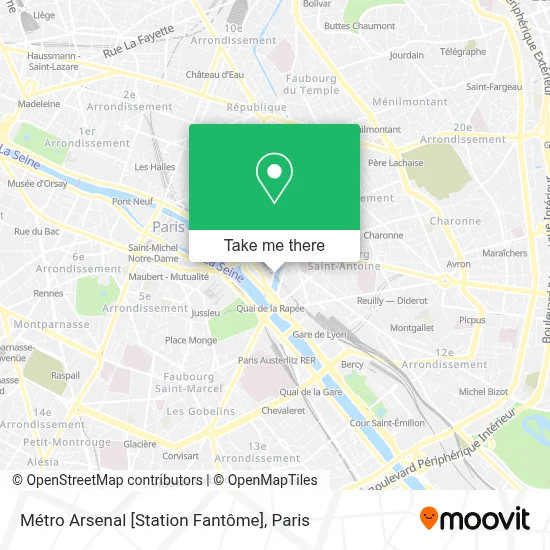 How to Get to Métro Arsenal [Station Fantôme] in Paris by Metro, Bus ...